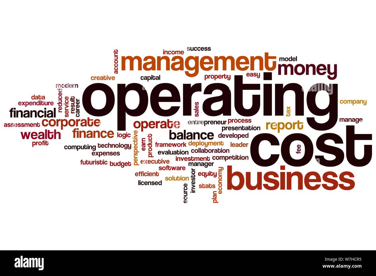 Operating cost word Cut Out Stock Images & Pictures - Alamy