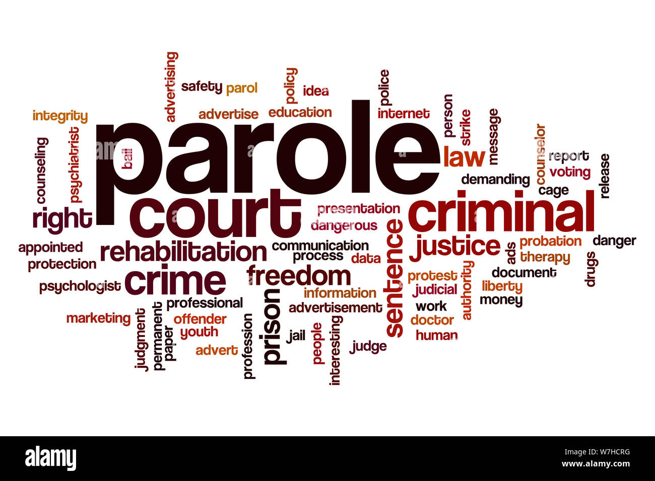 Parole word cloud concept Stock Photo - Alamy