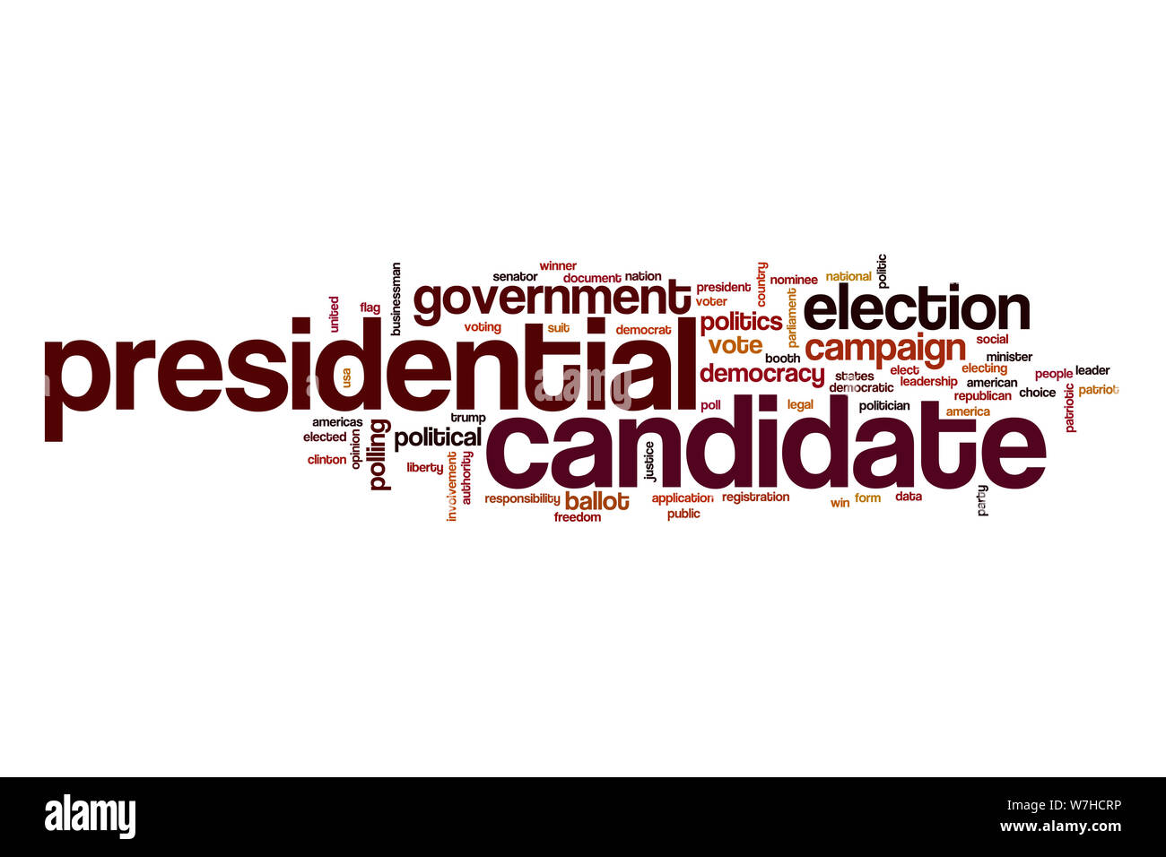 Presidential candidate word cloud concept Stock Photo - Alamy