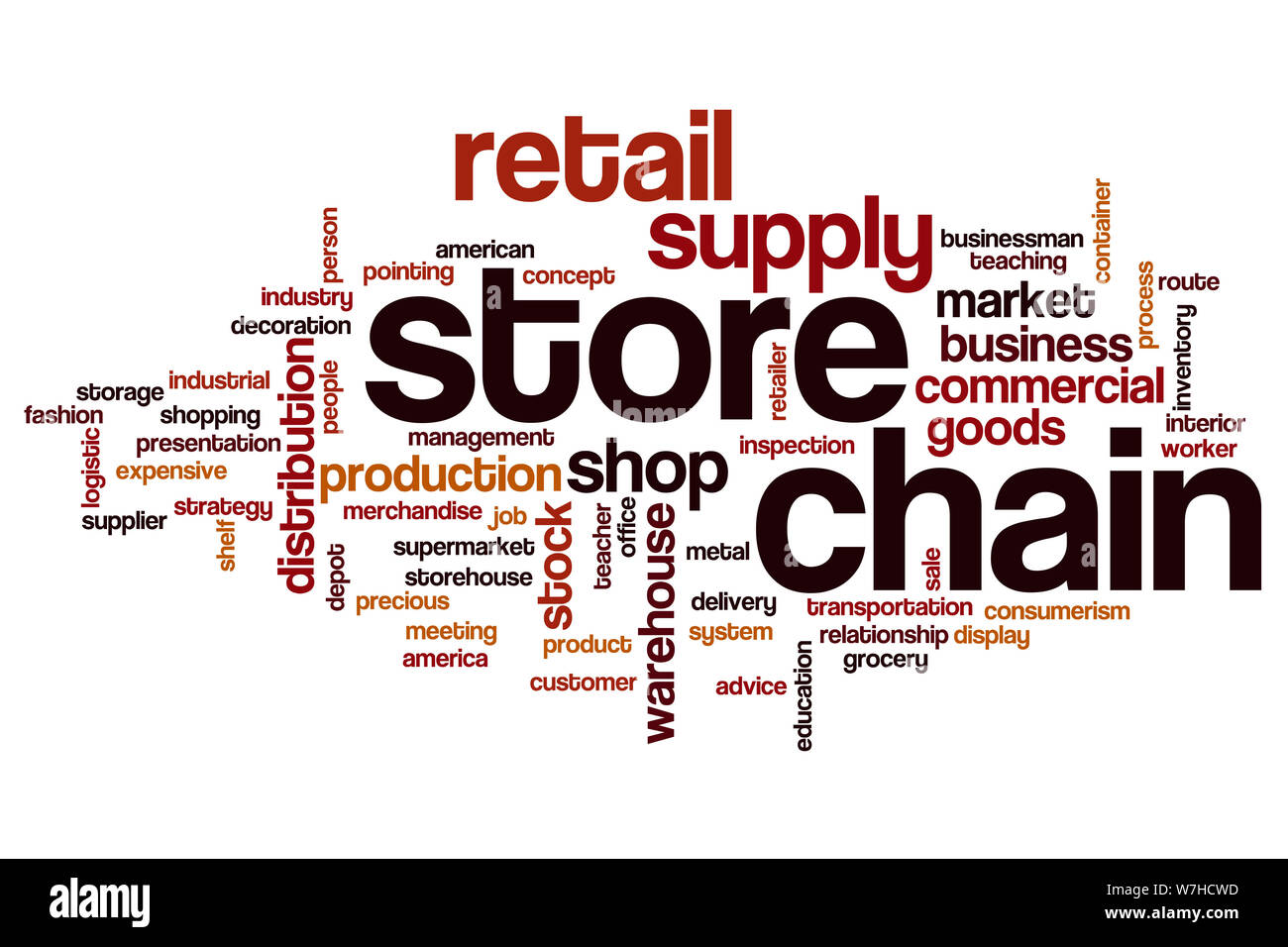 Store chain word cloud concept Stock Photo - Alamy