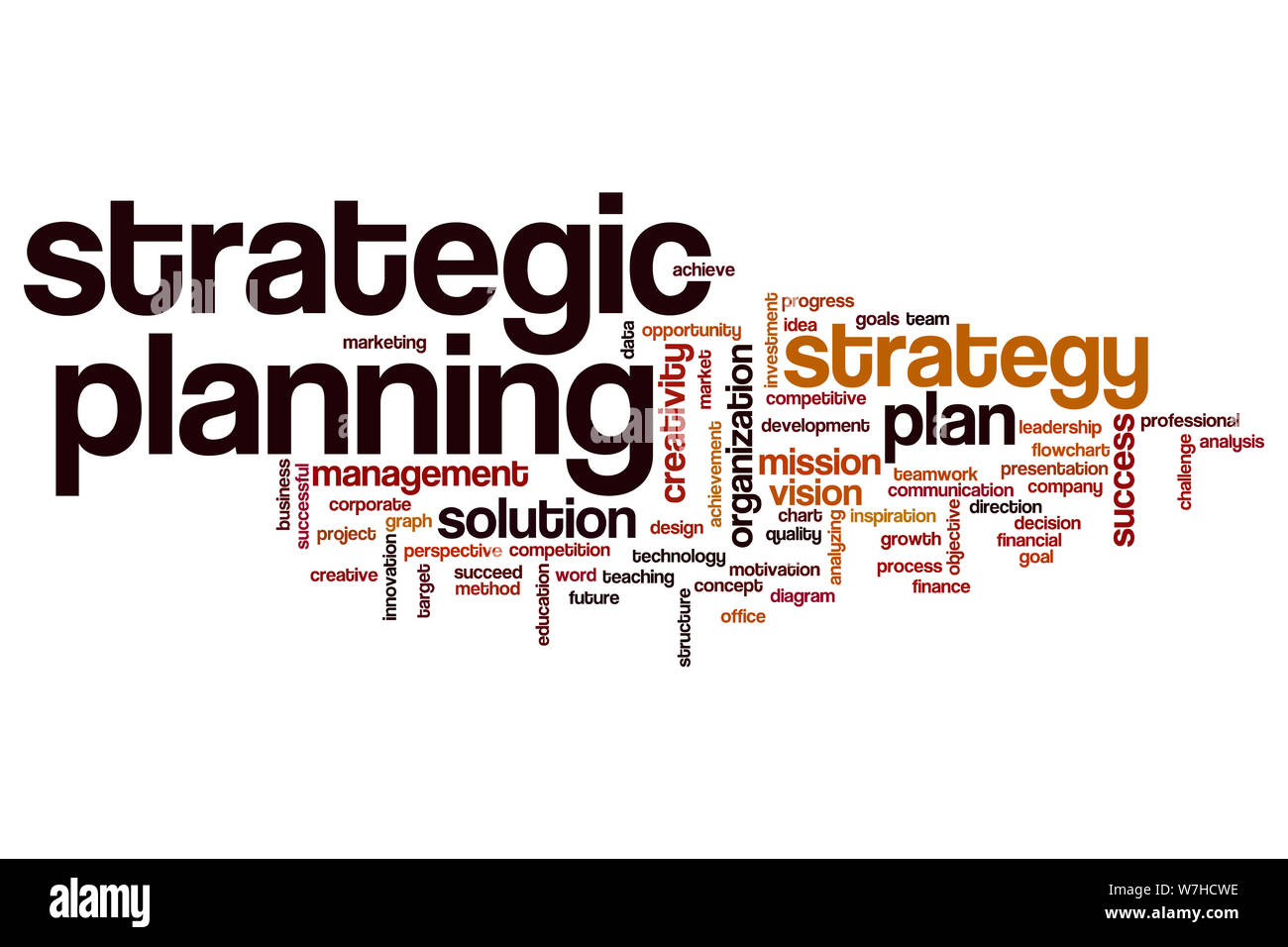 Strategic planning word cloud concept Stock Photo - Alamy