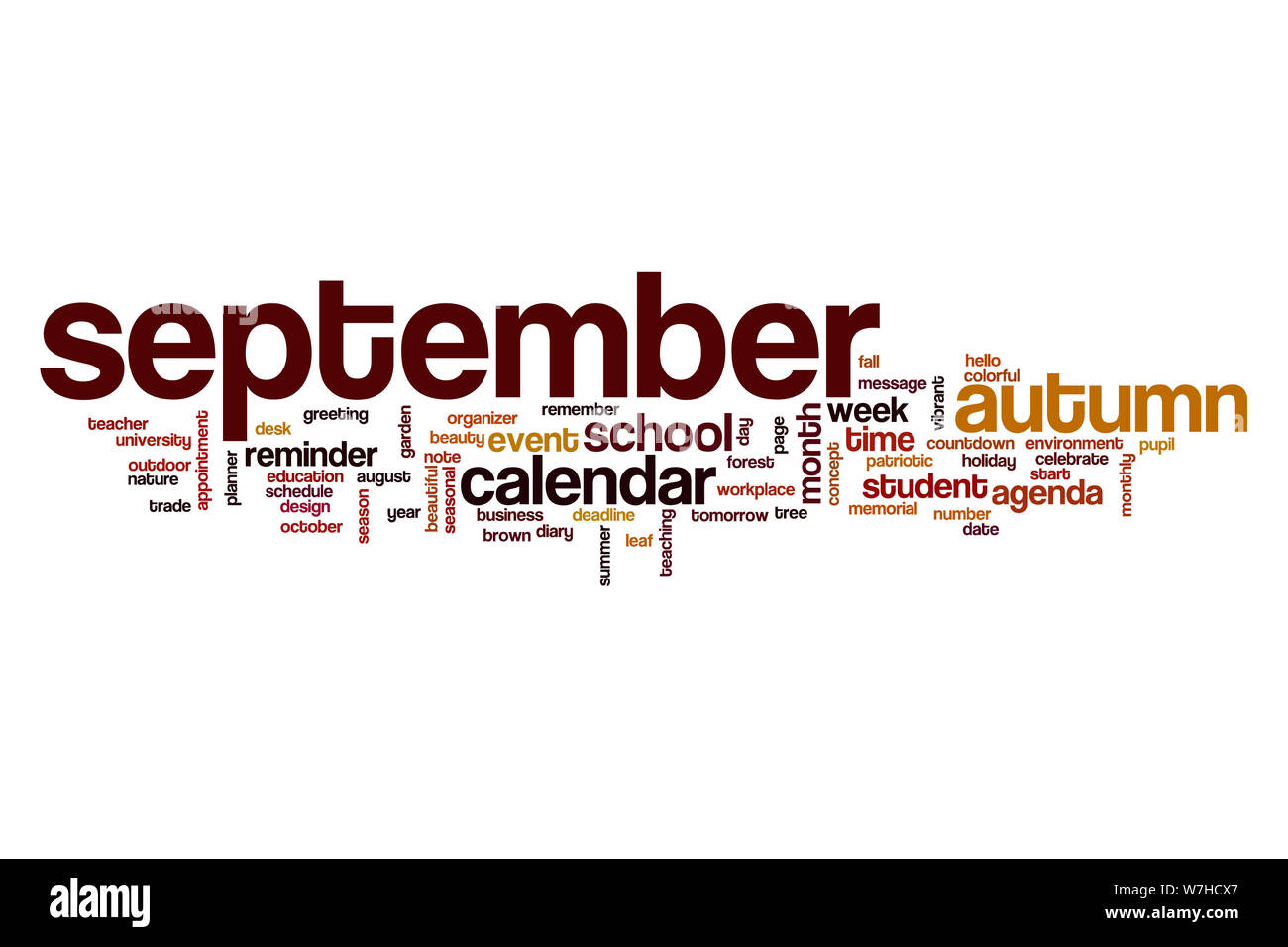 September word hi-res stock photography and images - Alamy