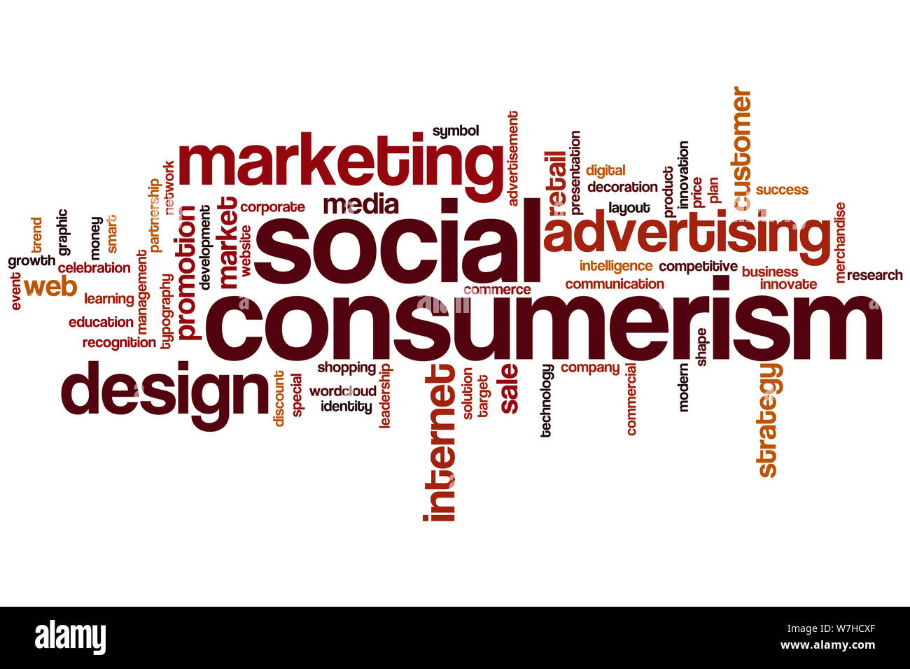 Social consumerism word cloud concept Stock Photo - Alamy