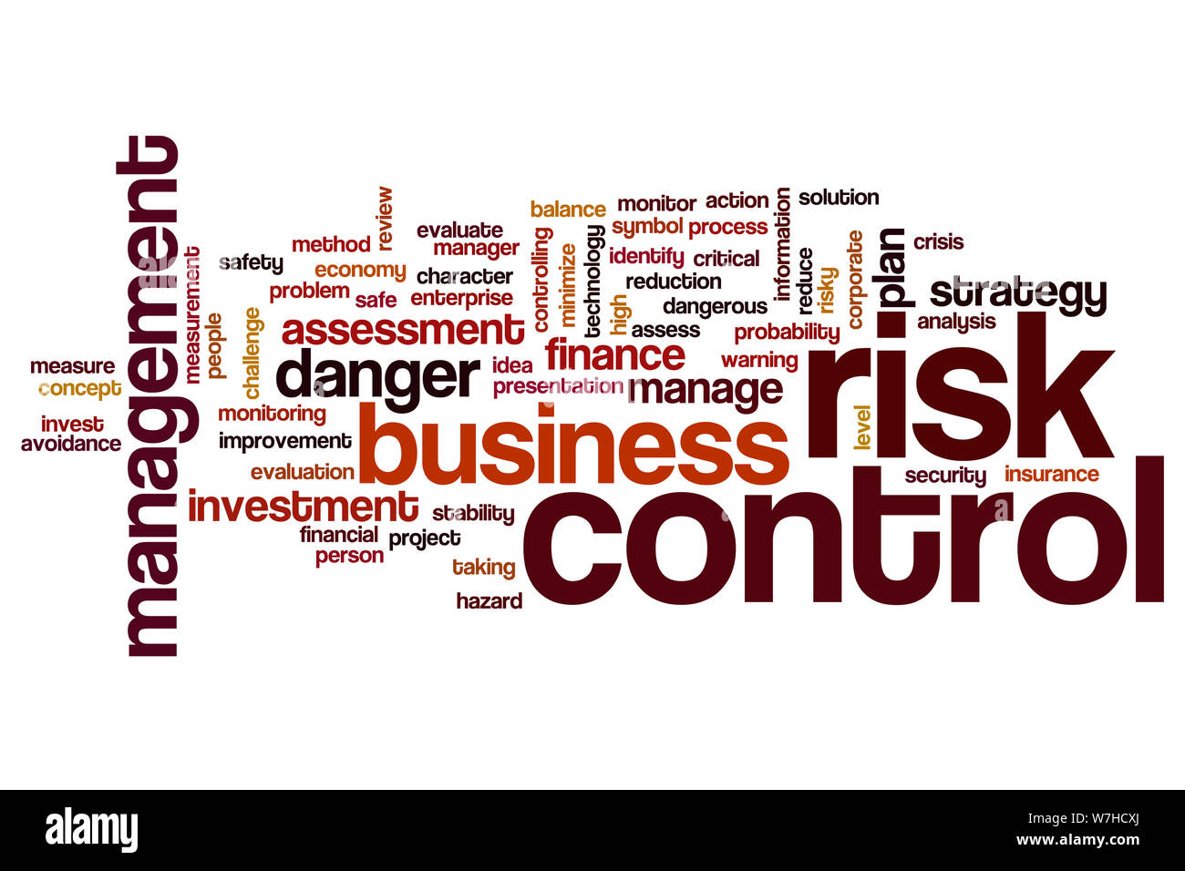 Risk control word cloud concept Stock Photo - Alamy