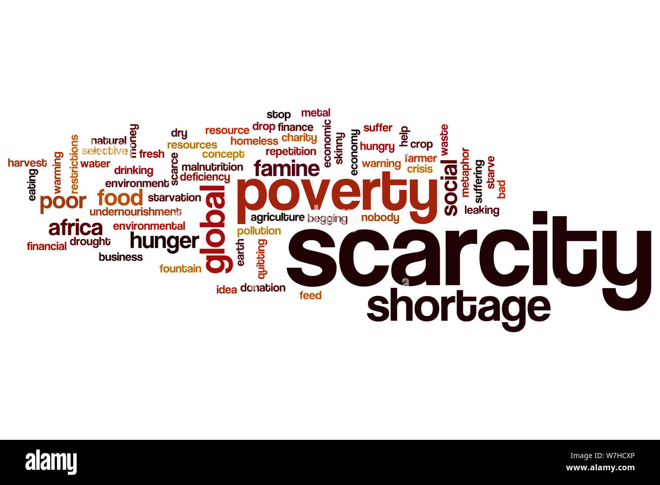 Scarcity word cloud concept Stock Photo - Alamy