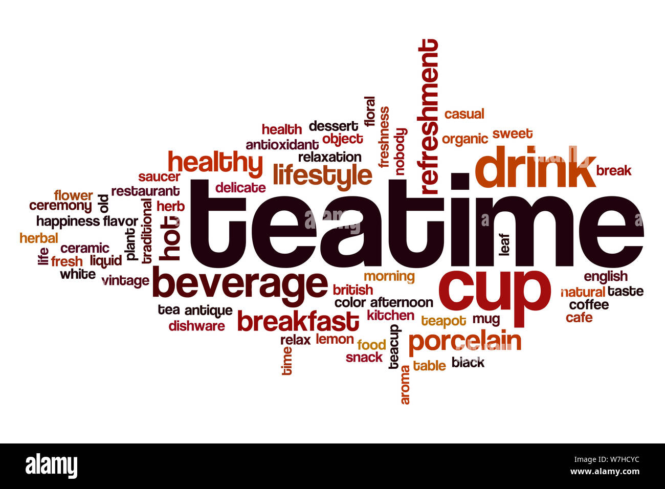 Teatime word cloud concept Stock Photo - Alamy