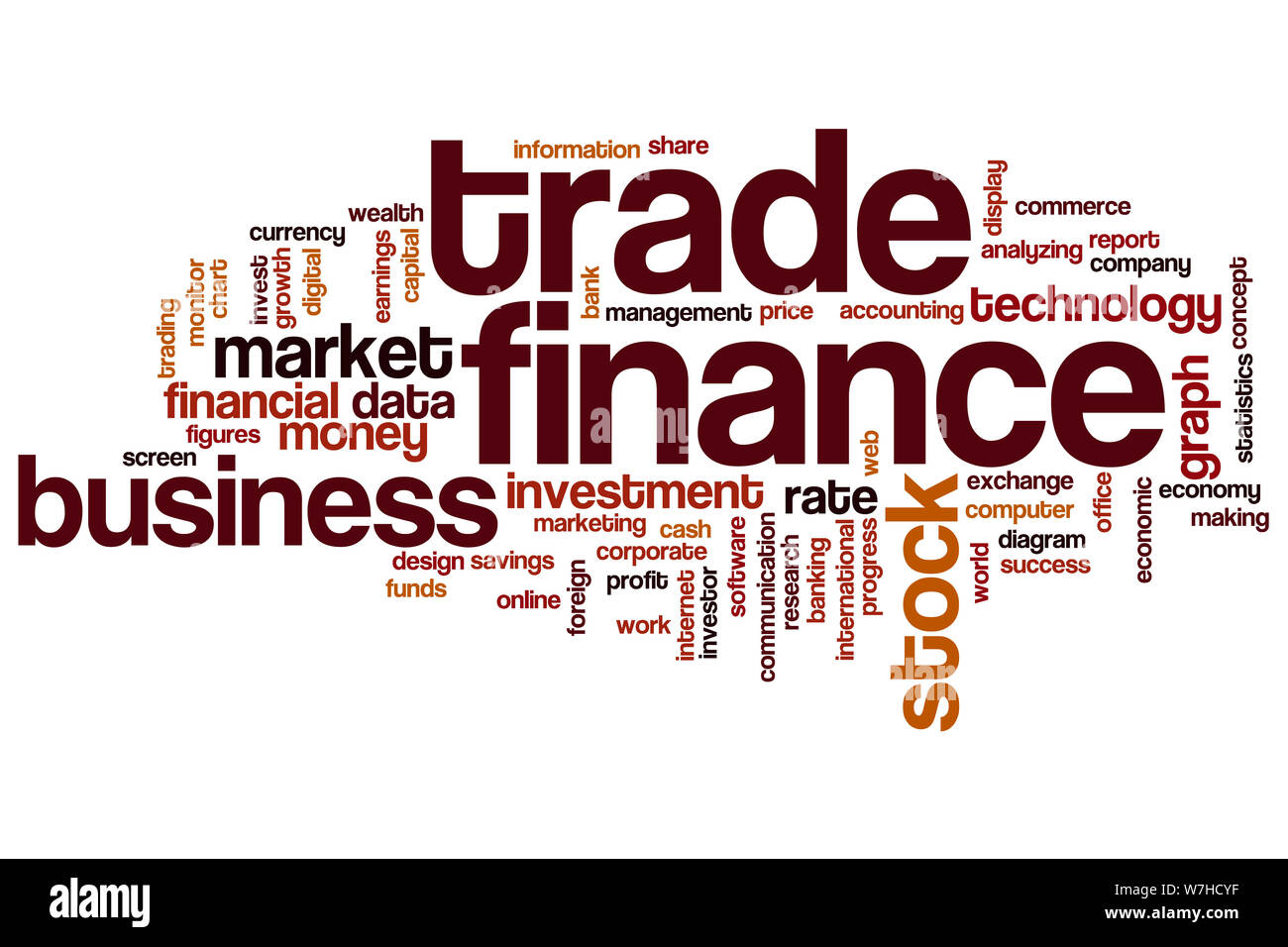 Trade finance word cloud concept Stock Photo - Alamy