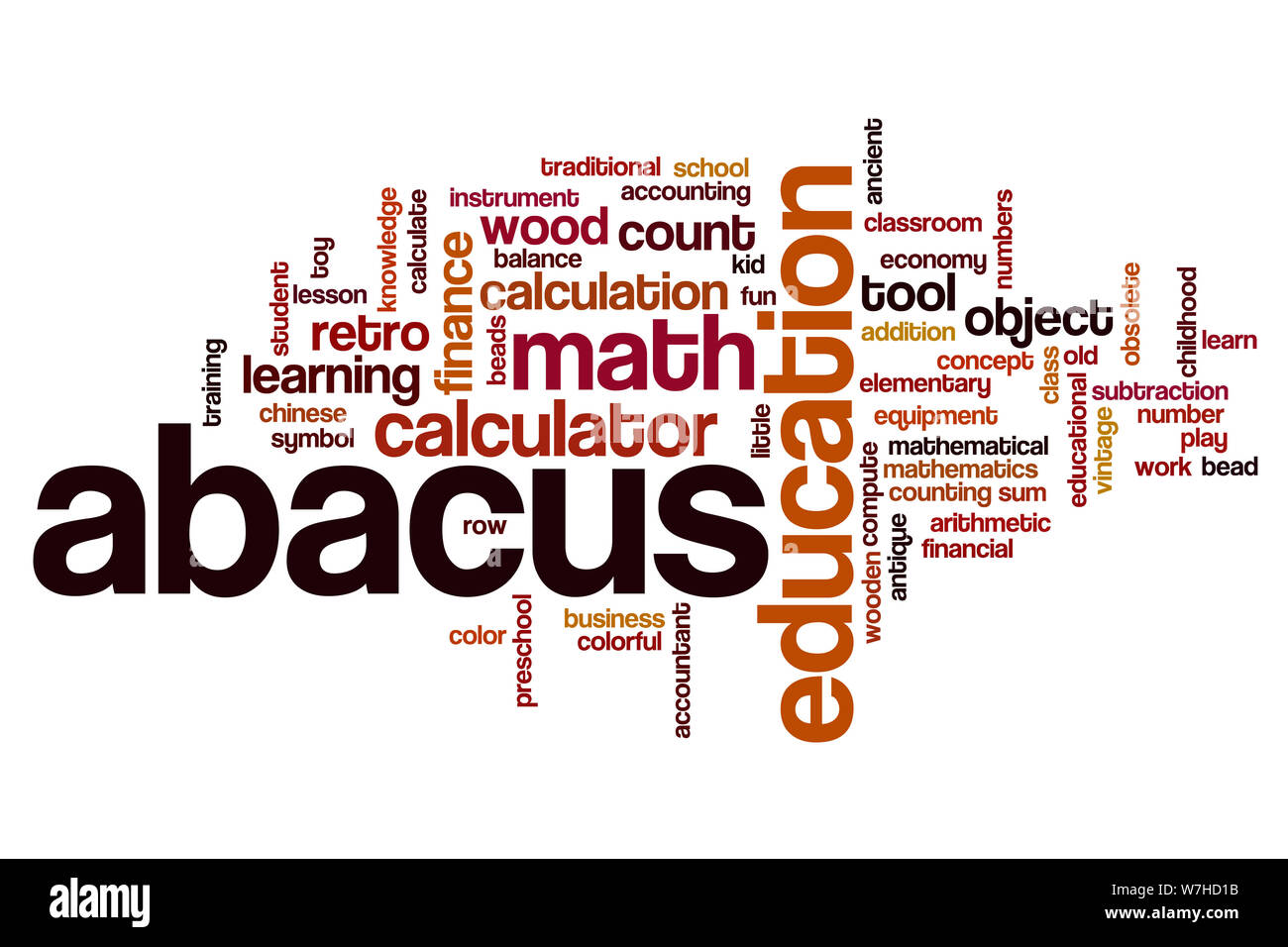 Abacus word cloud concept Stock Photo - Alamy