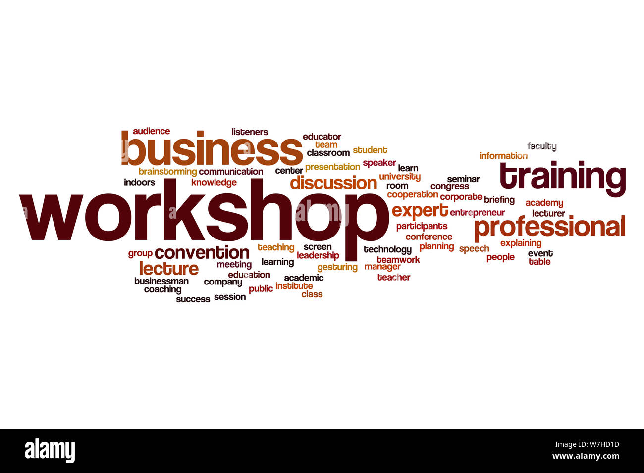 Workshop word cloud concept Stock Photo - Alamy