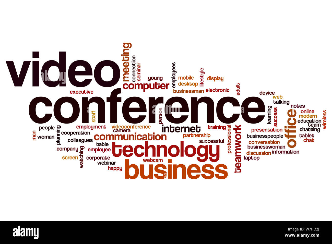 Video conference internet learning Cut Out Stock Images & Pictures - Alamy