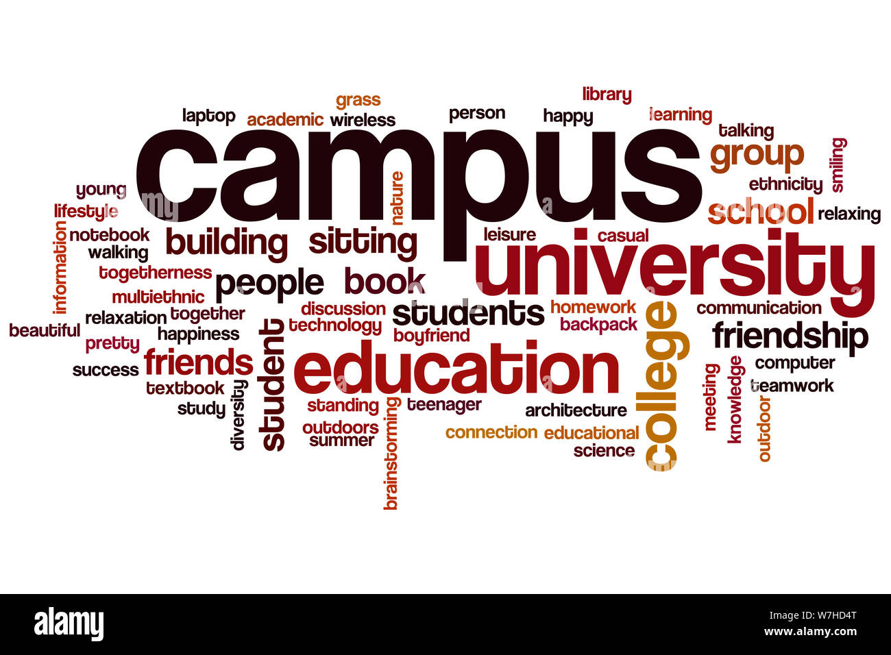 Campus word cloud concept Stock Photo - Alamy