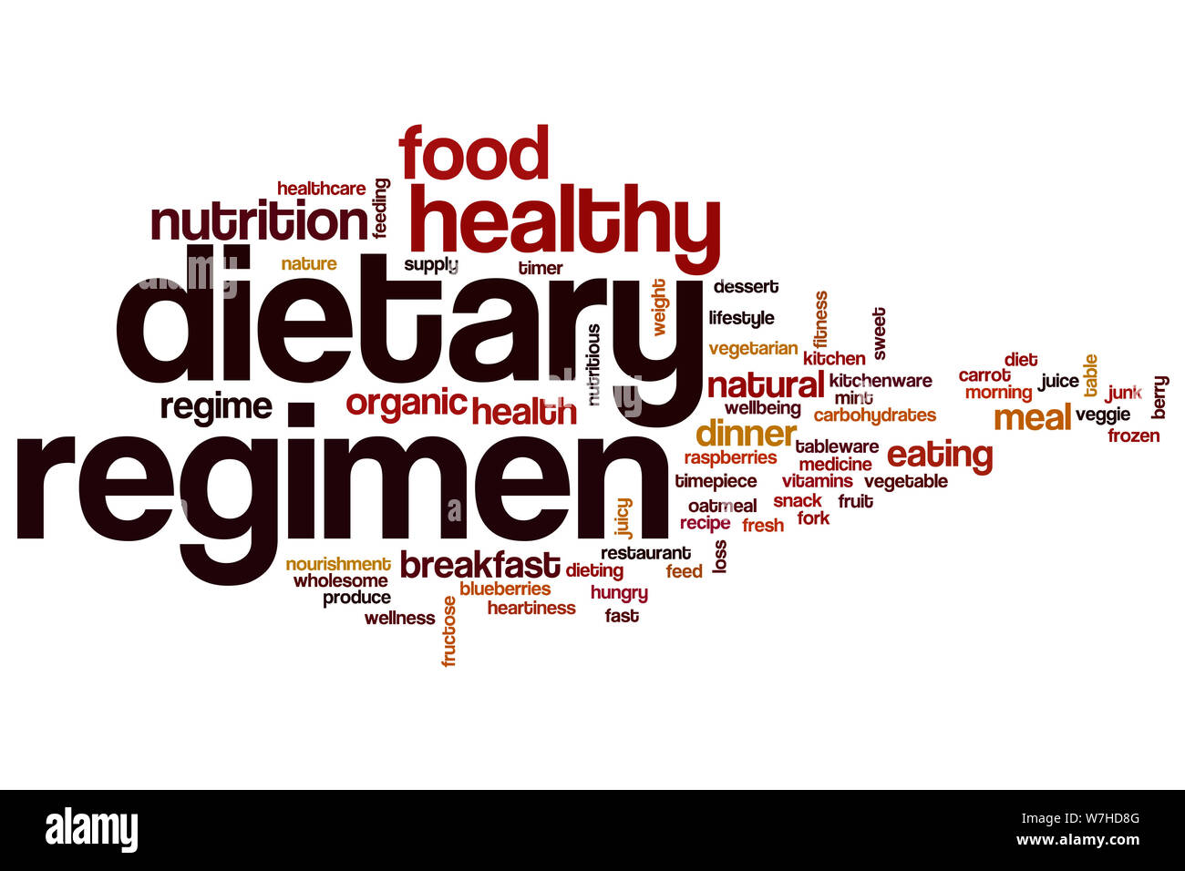 Dietary regimen word cloud concept Stock Photo - Alamy