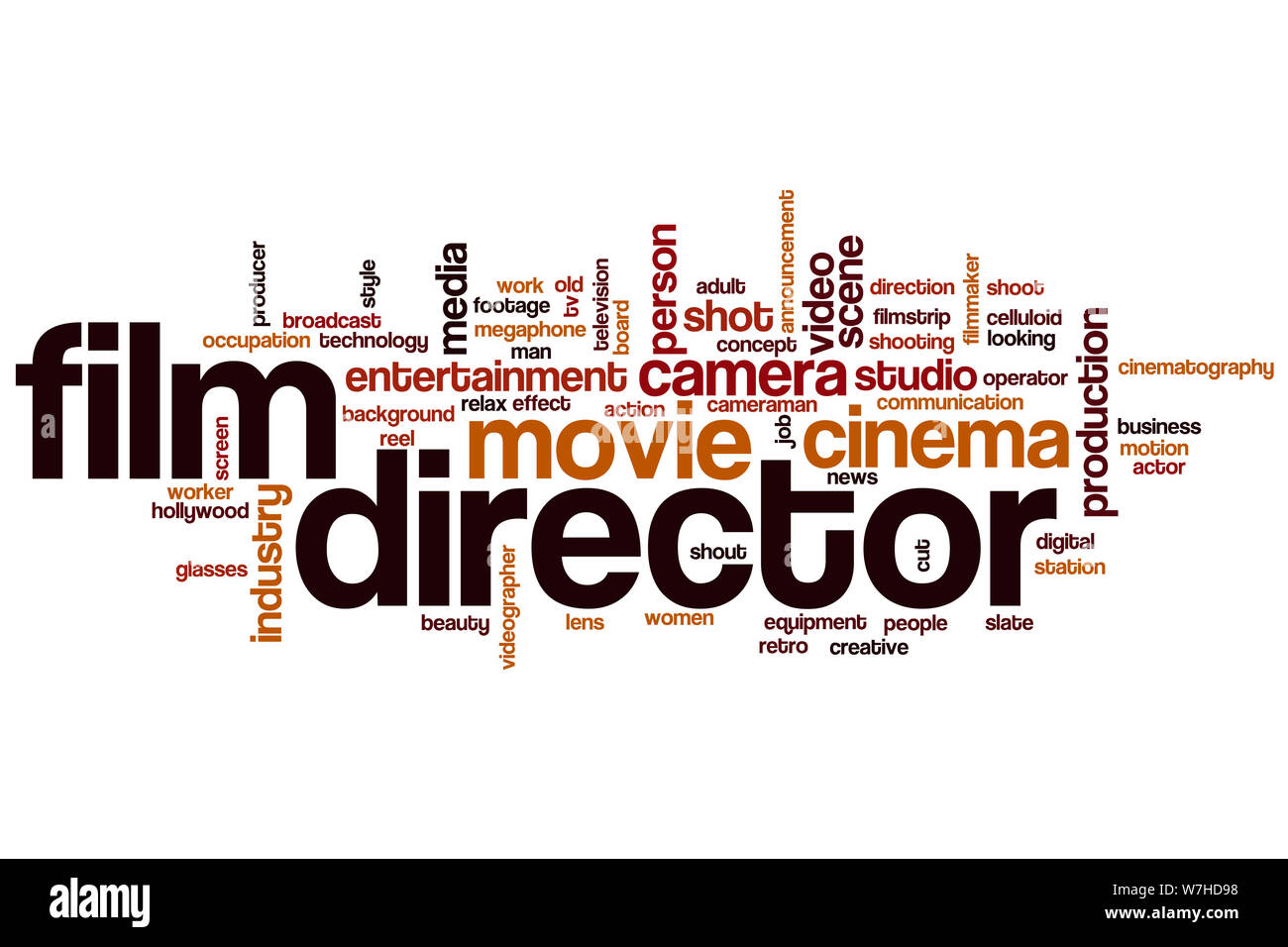 Film director word cloud concept Stock Photo - Alamy