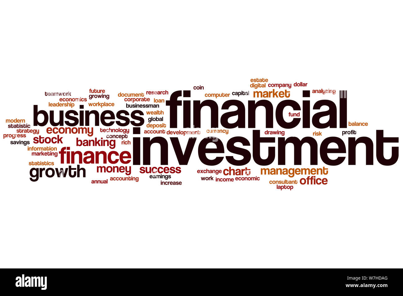 Financial investment word cloud concept Stock Photo - Alamy