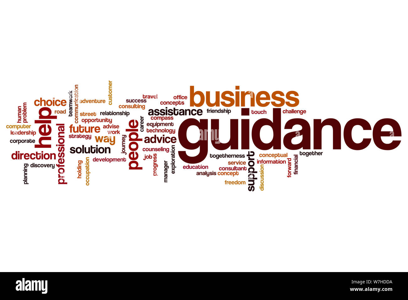 Guidance word cloud concept Stock Photo - Alamy