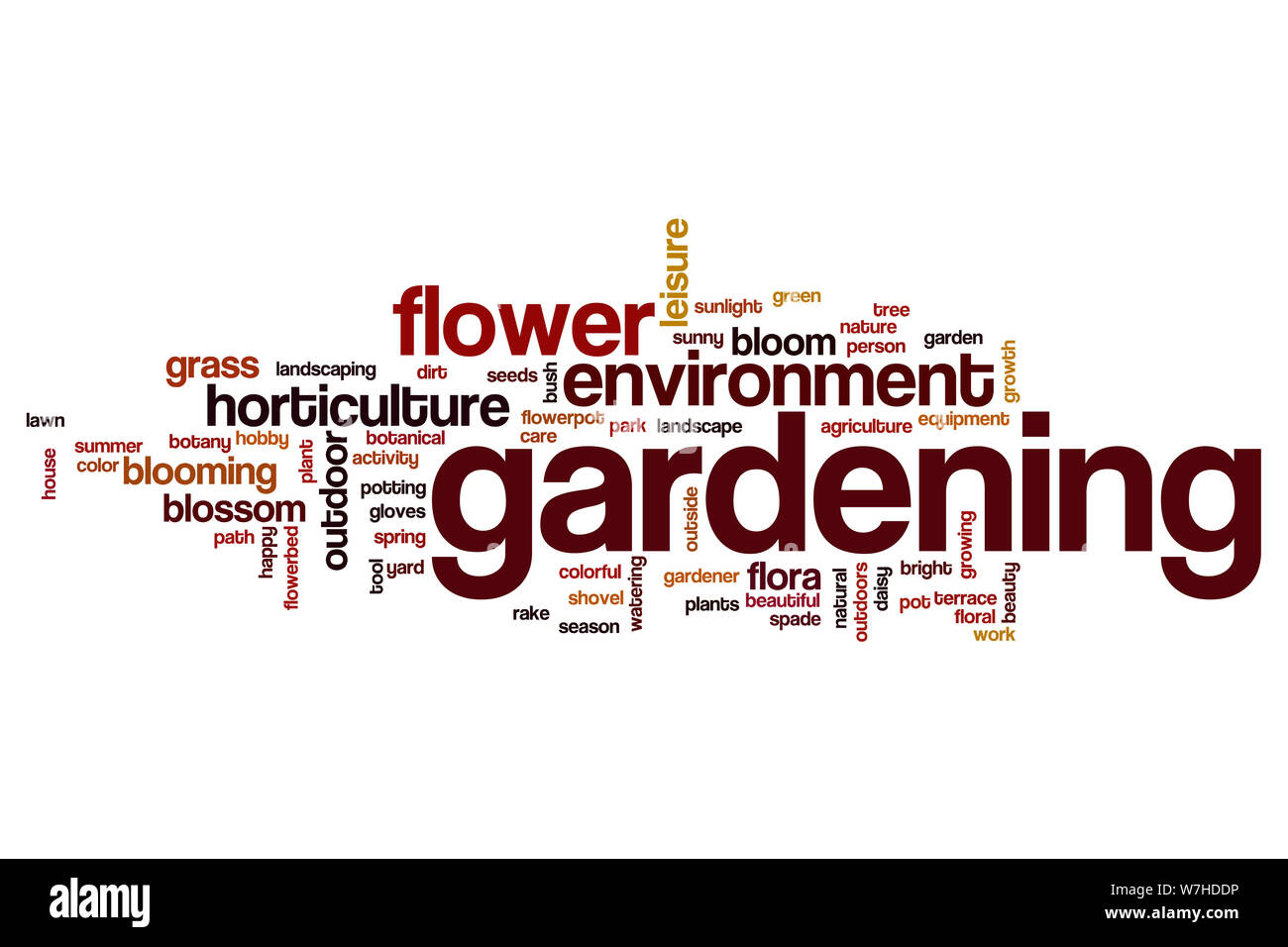 Gardening word cloud concept Stock Photo - Alamy