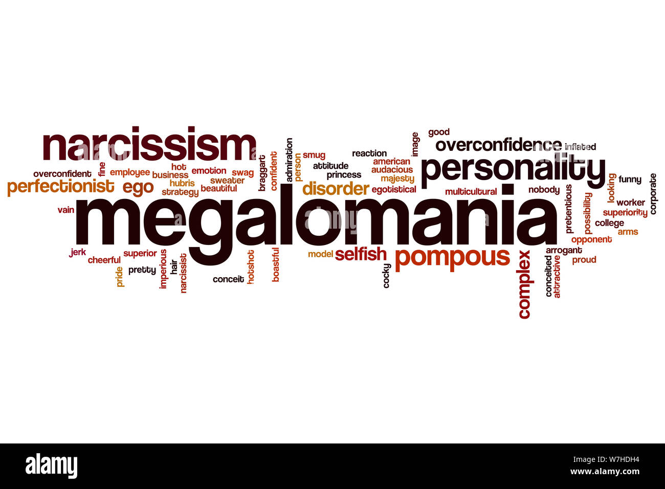 Megalomania word cloud concept Stock Photo - Alamy