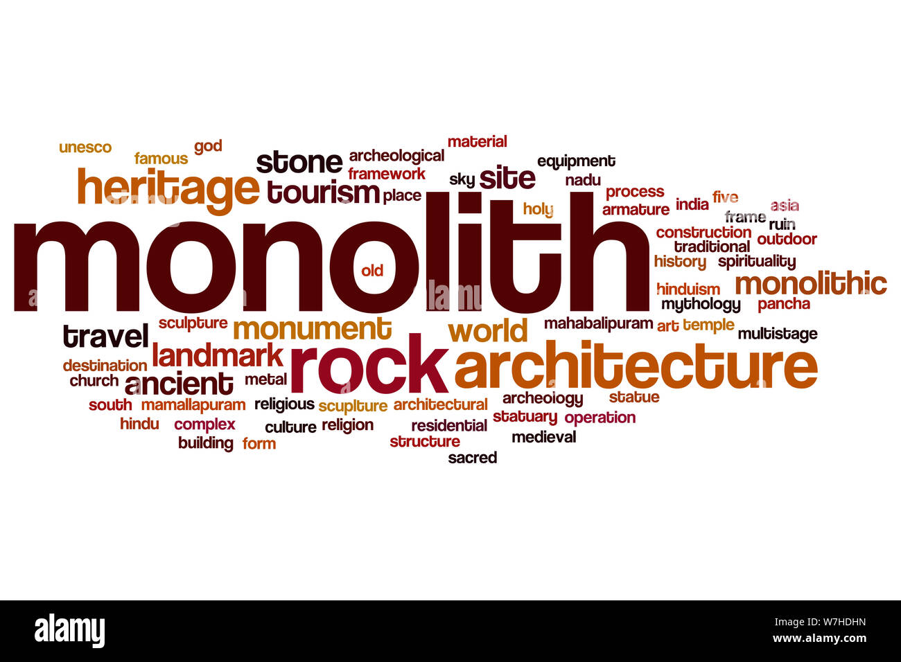 Monolith word cloud concept Stock Photo - Alamy