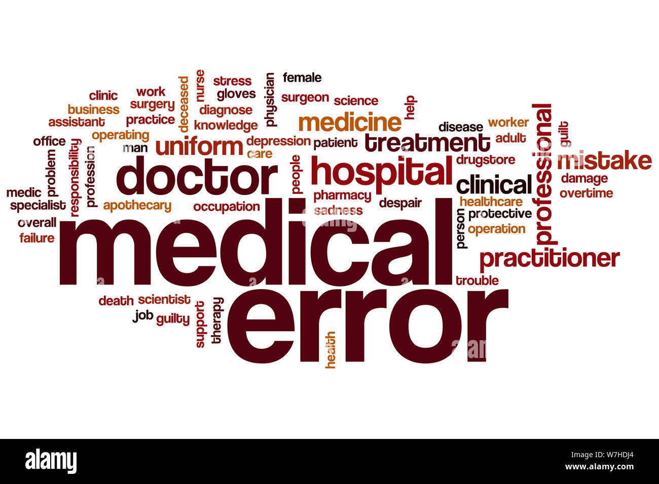 Medical error word cloud concept Stock Photo - Alamy