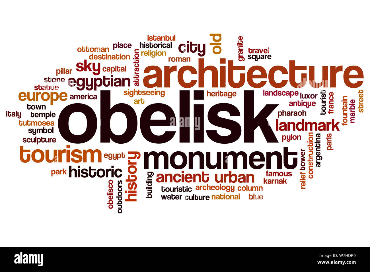 Obelisk word cloud concept Stock Photo - Alamy