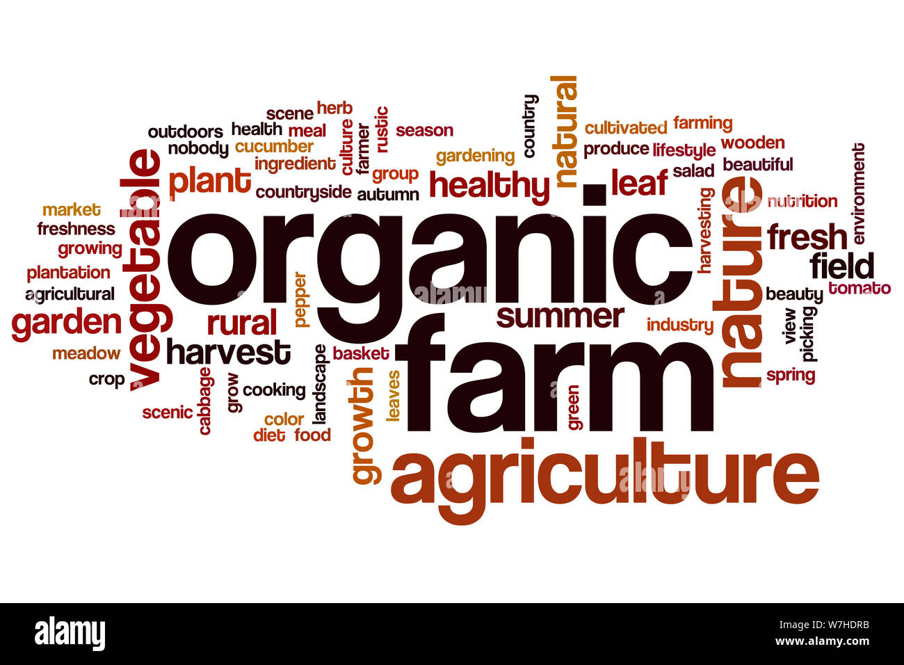 Organic farm word cloud concept Stock Photo - Alamy
