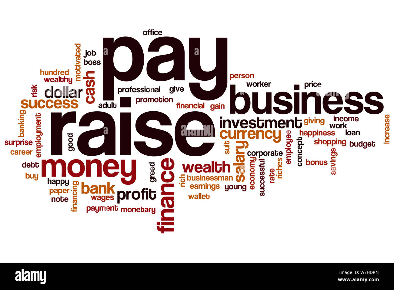 Pay raise word cloud concept Stock Photo - Alamy