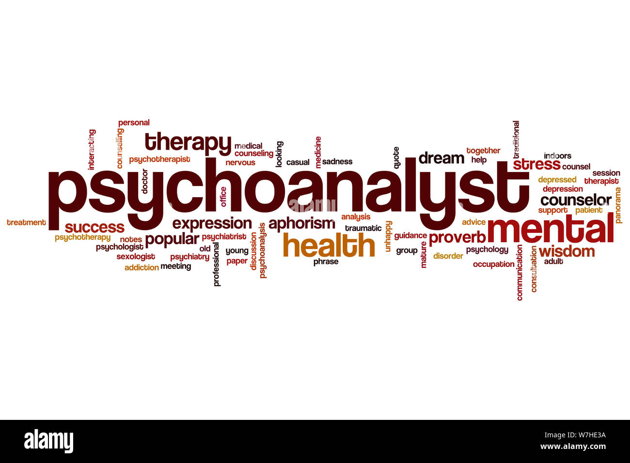 Psychoanalyst word cloud concept Stock Photo - Alamy