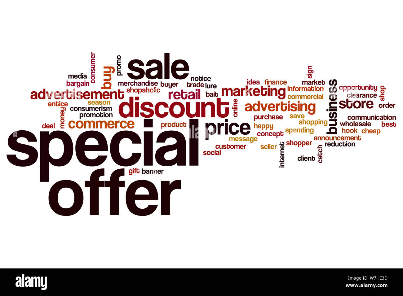 Special offer word cloud concept Stock Photo - Alamy
