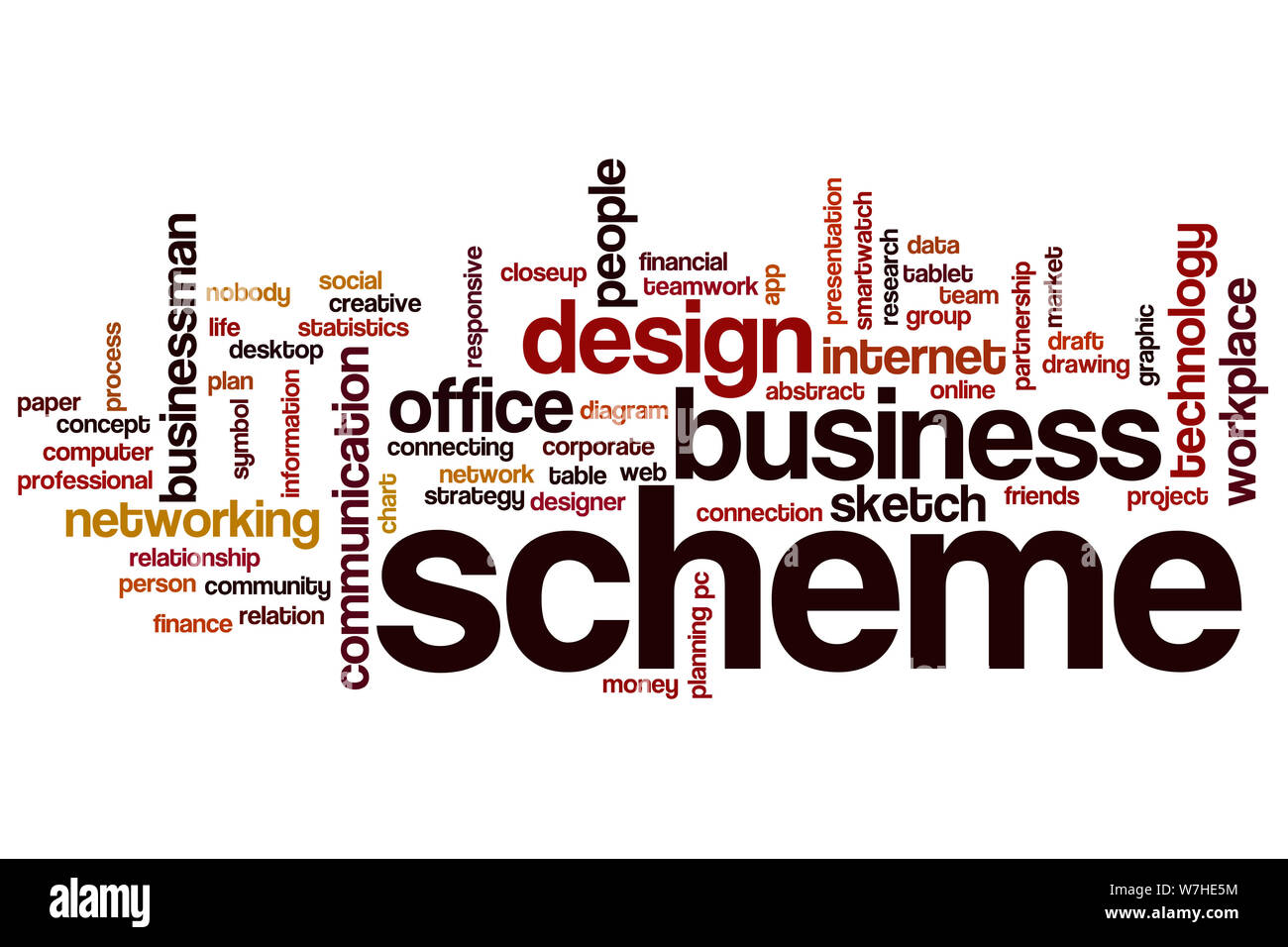 Scheme word cloud concept Stock Photo - Alamy