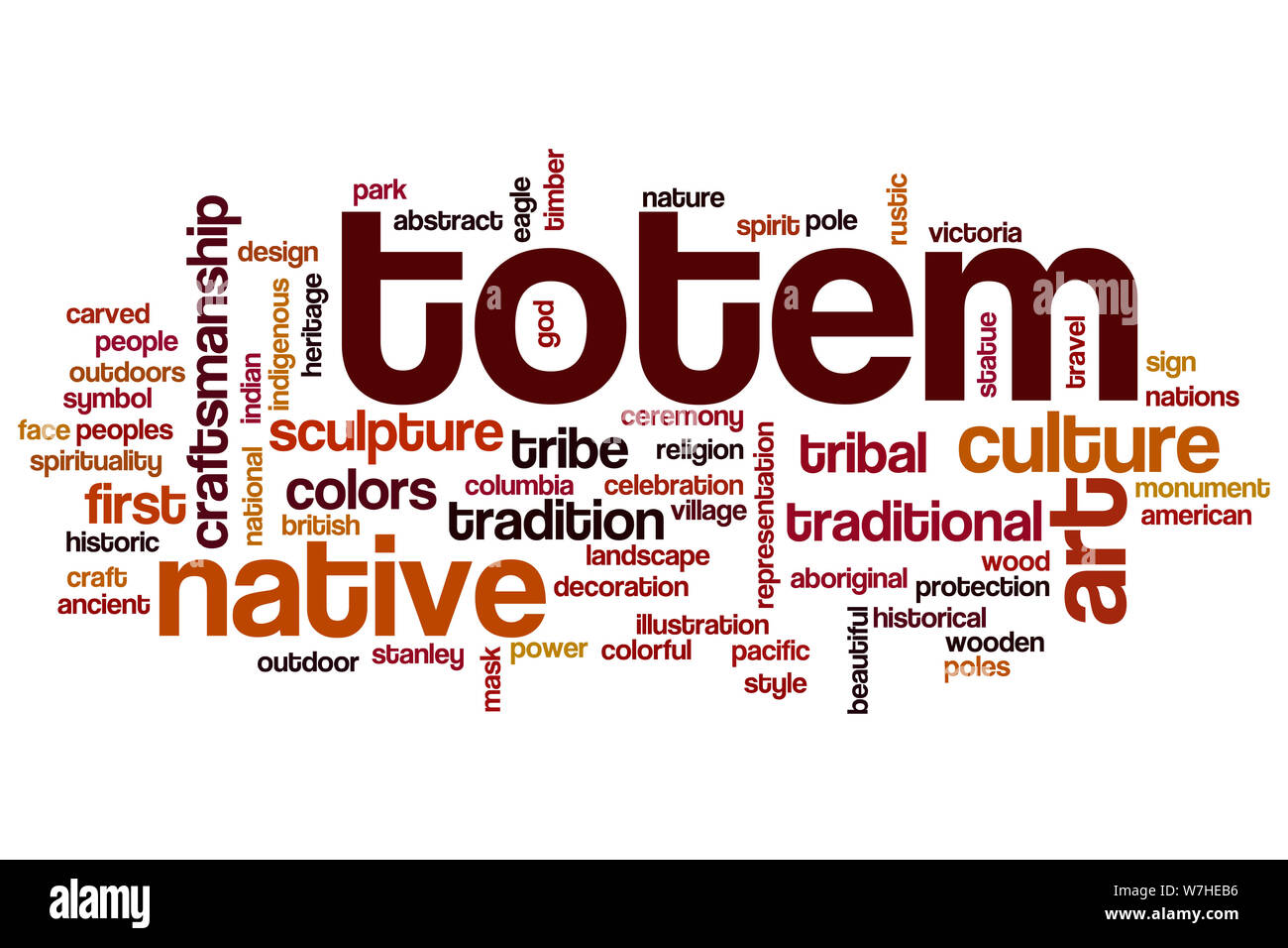 Totem word cloud concept Stock Photo - Alamy