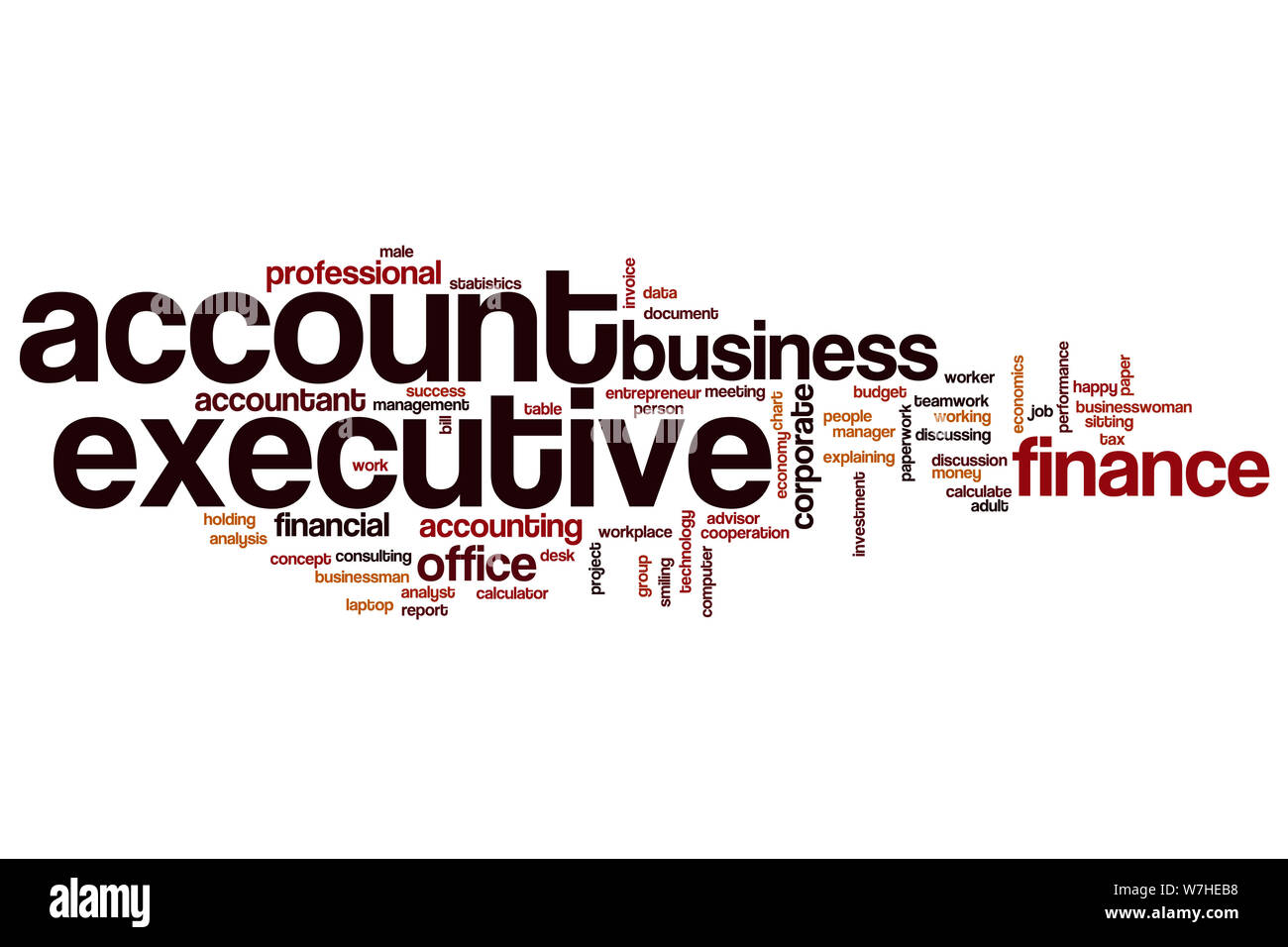 Account executive word cloud concept Stock Photo - Alamy
