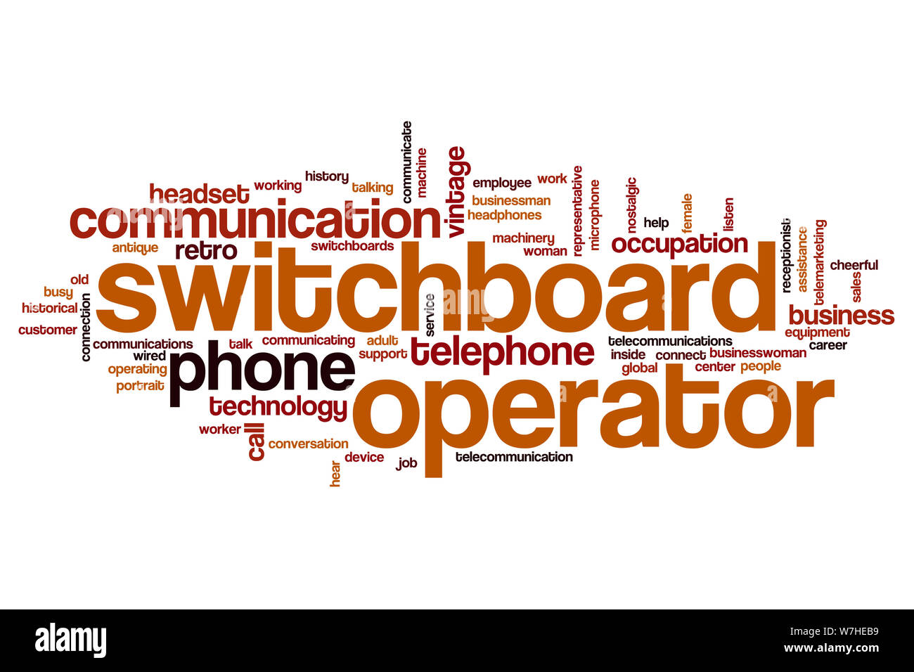 Switchboard operator word cloud concept Stock Photo - Alamy