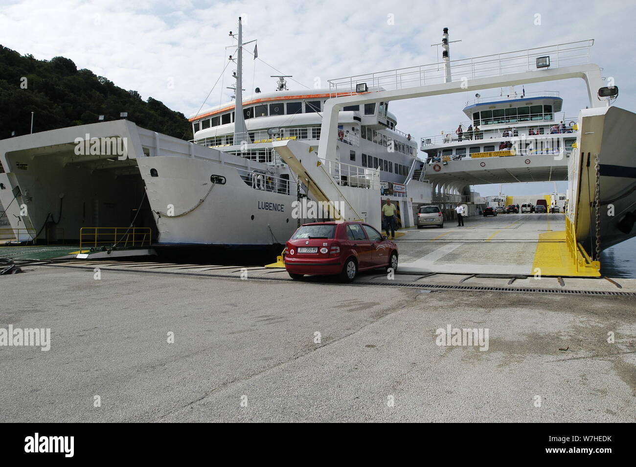 ferries in port, Croatia Stock Photo - Alamy