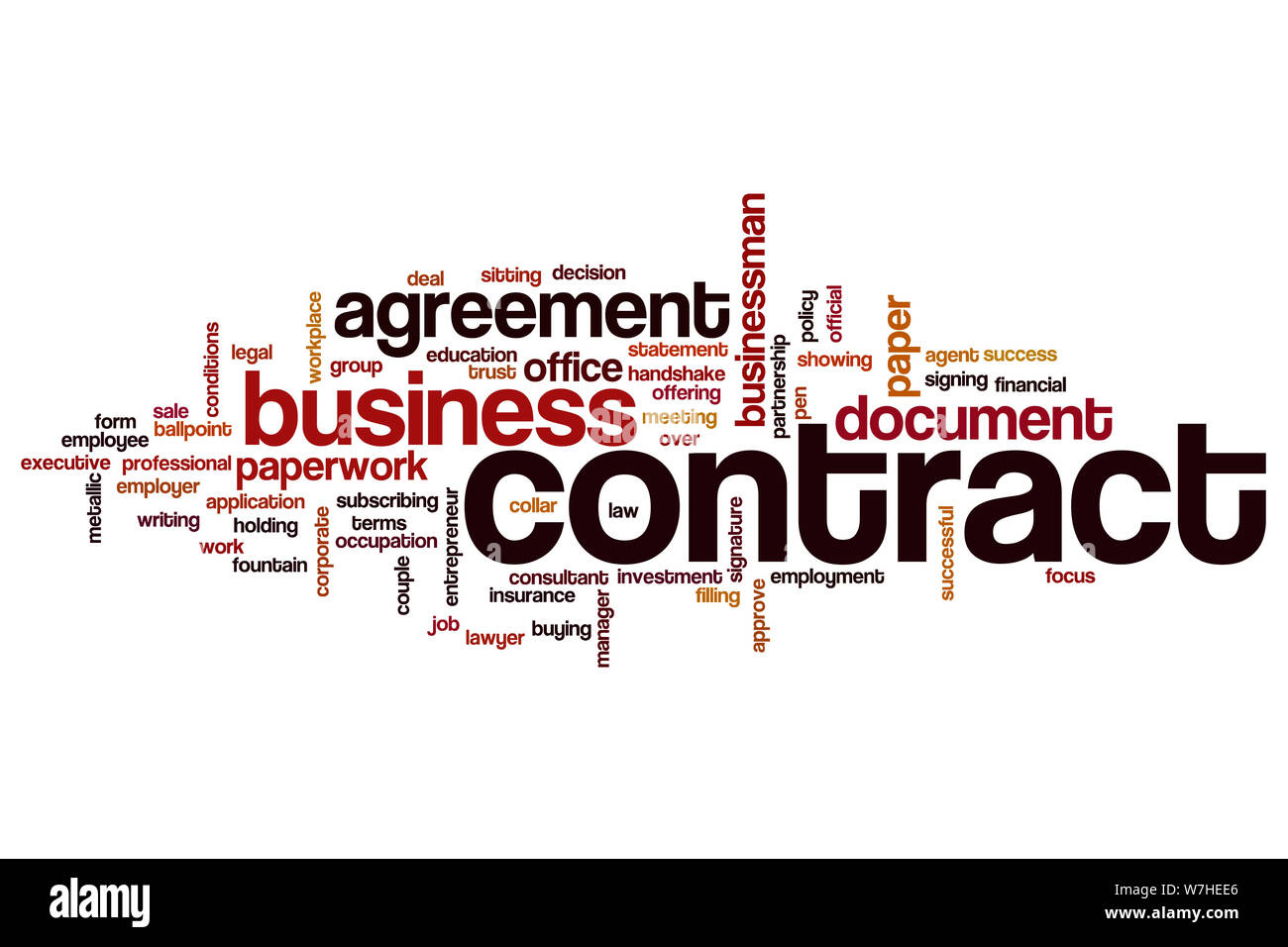 Contract form document law Cut Out Stock Images & Pictures - Alamy