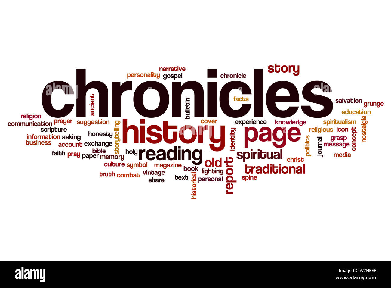 Chronicles word cloud concept Stock Photo - Alamy