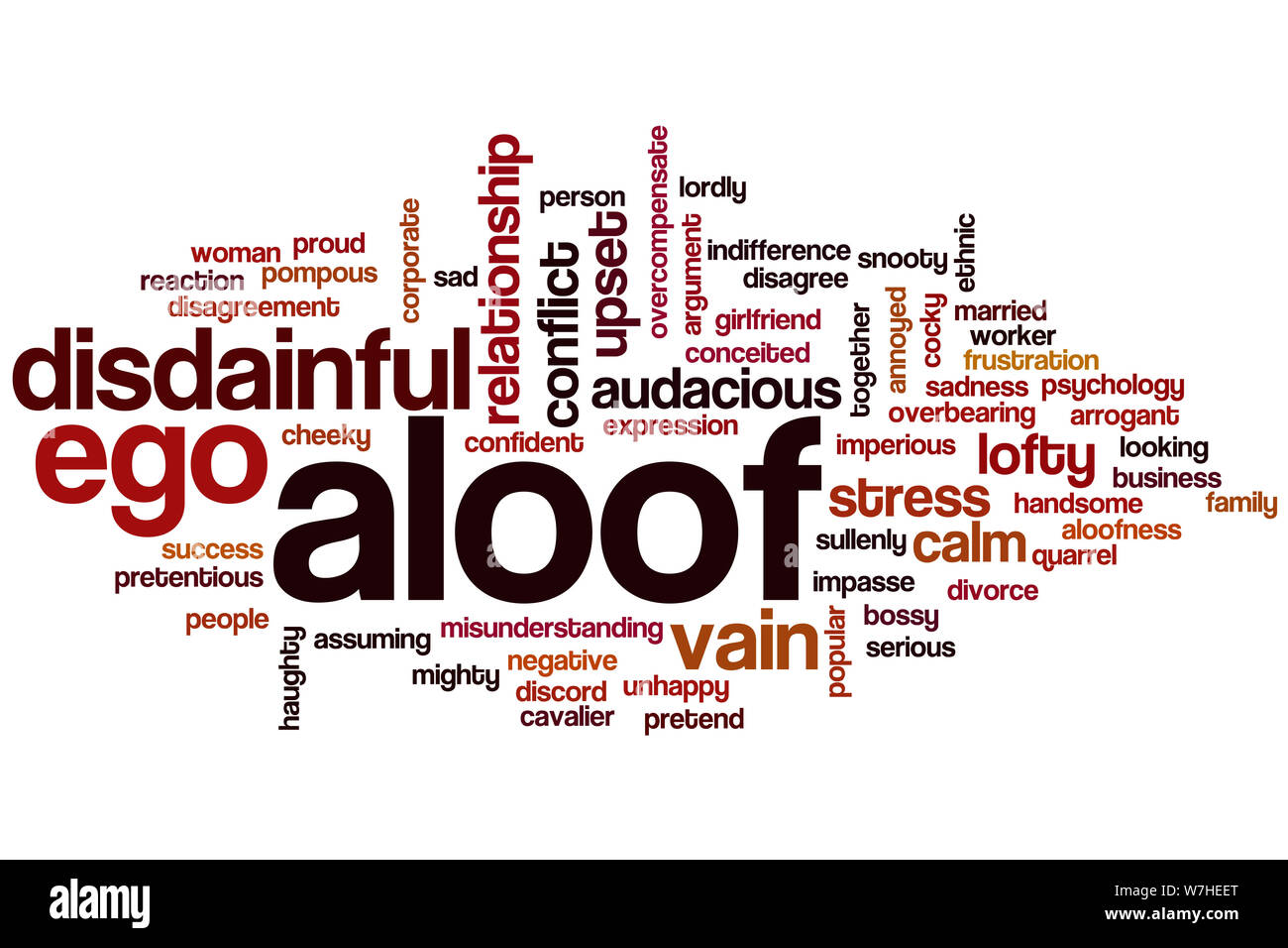Aloof word cloud concept Stock Photo - Alamy