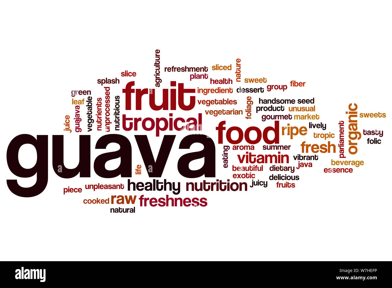 Guava word cloud concept Stock Photo - Alamy