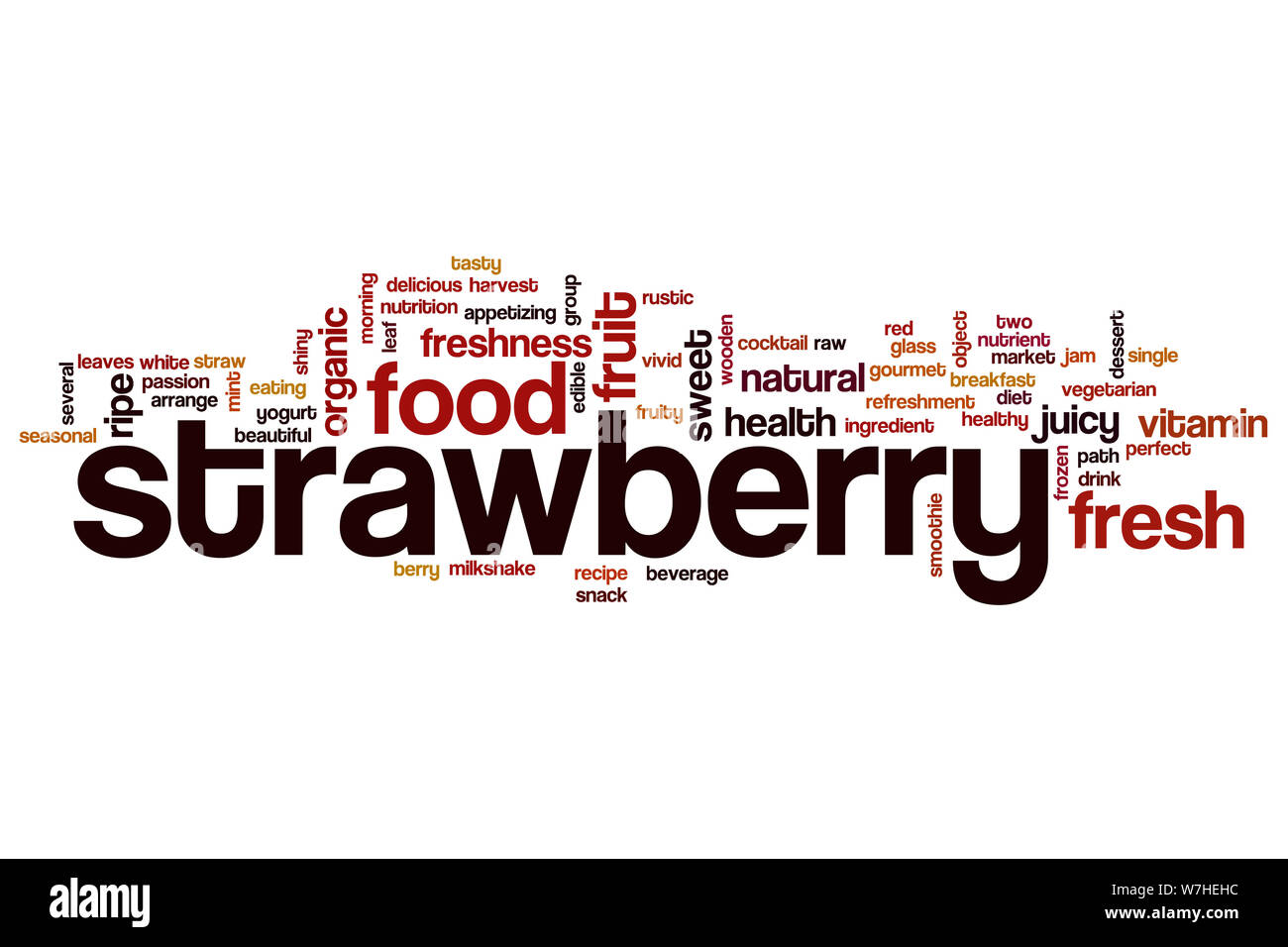 Strawberry word cloud concept Stock Photo - Alamy