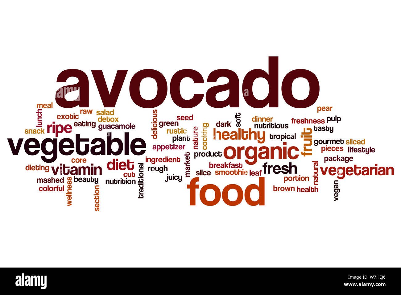 Avocado word cloud concept Stock Photo - Alamy