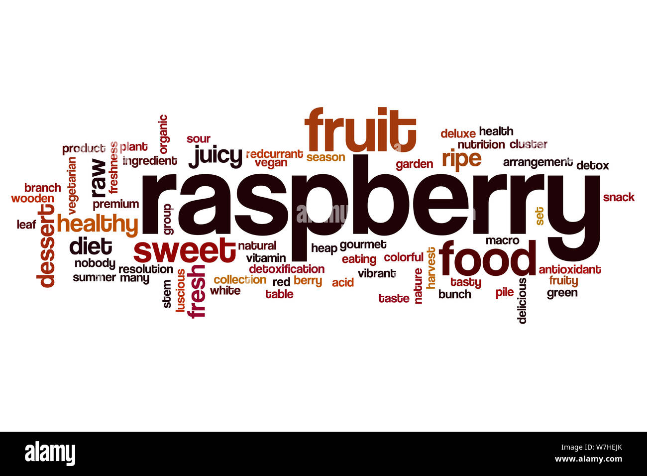 Raspberry word cloud concept Stock Photo - Alamy