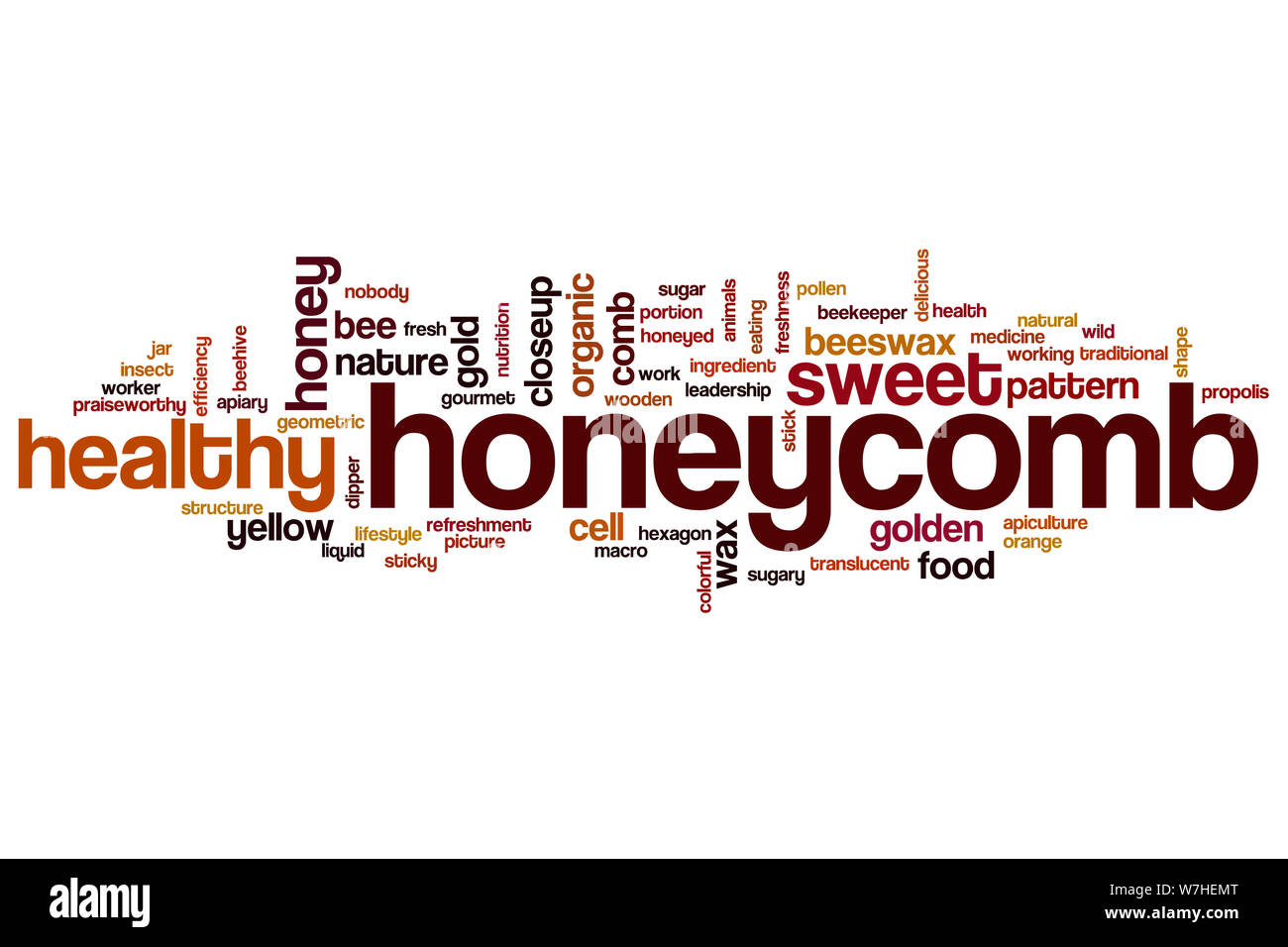 Honeycomb word cloud concept Stock Photo - Alamy