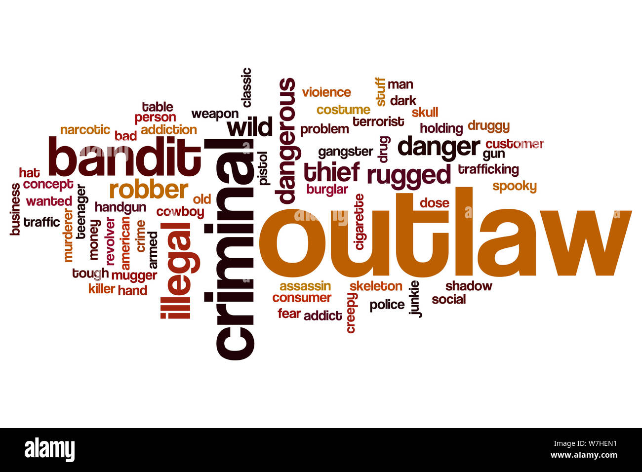 Outlaw word cloud concept Stock Photo - Alamy