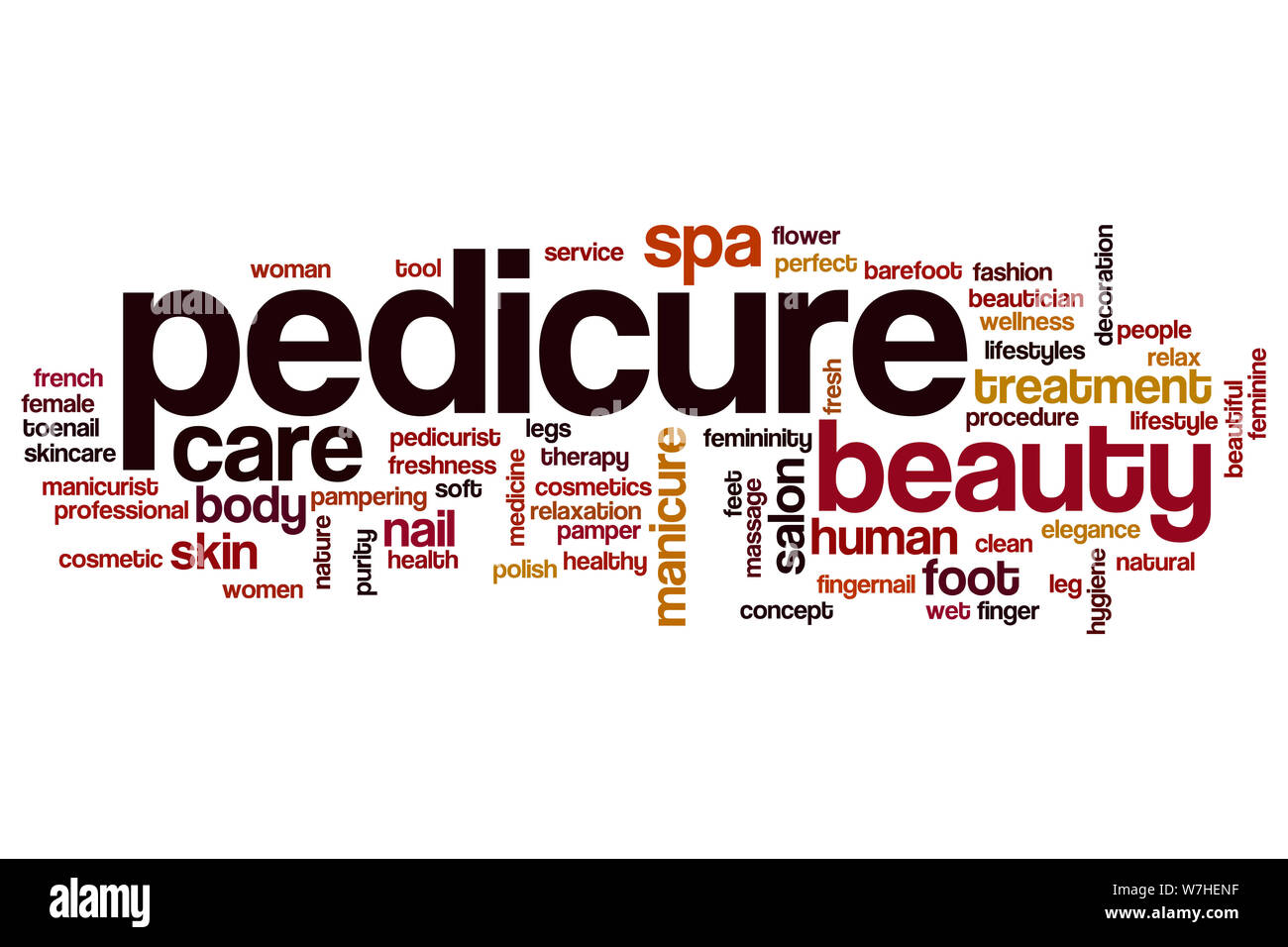 Pedicure word cloud concept Stock Photo - Alamy