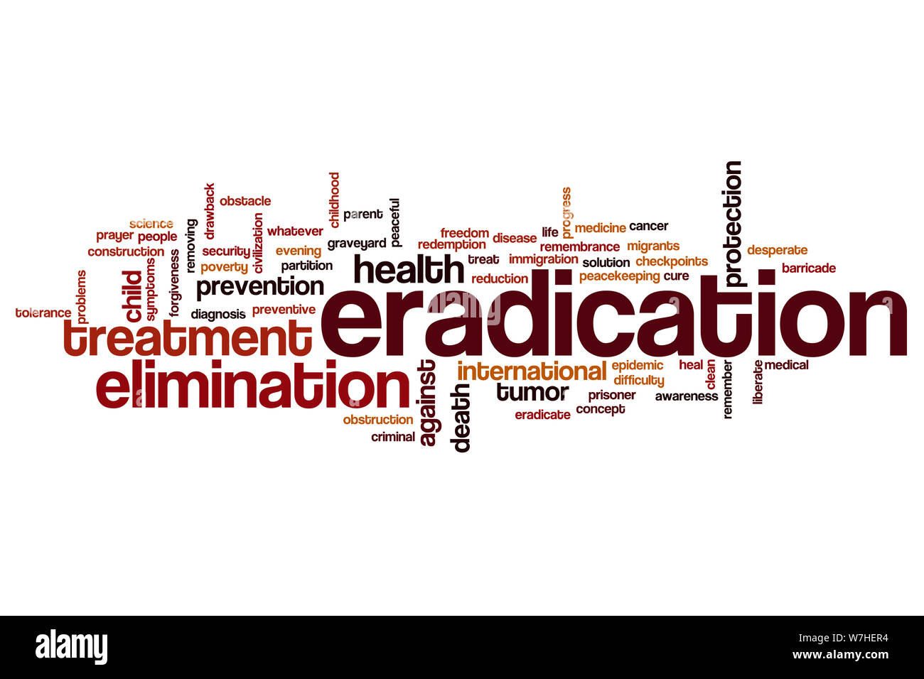 Eradication word cloud concept Stock Photo - Alamy