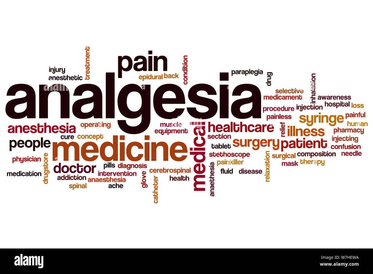Analgesia word cloud concept Stock Photo - Alamy