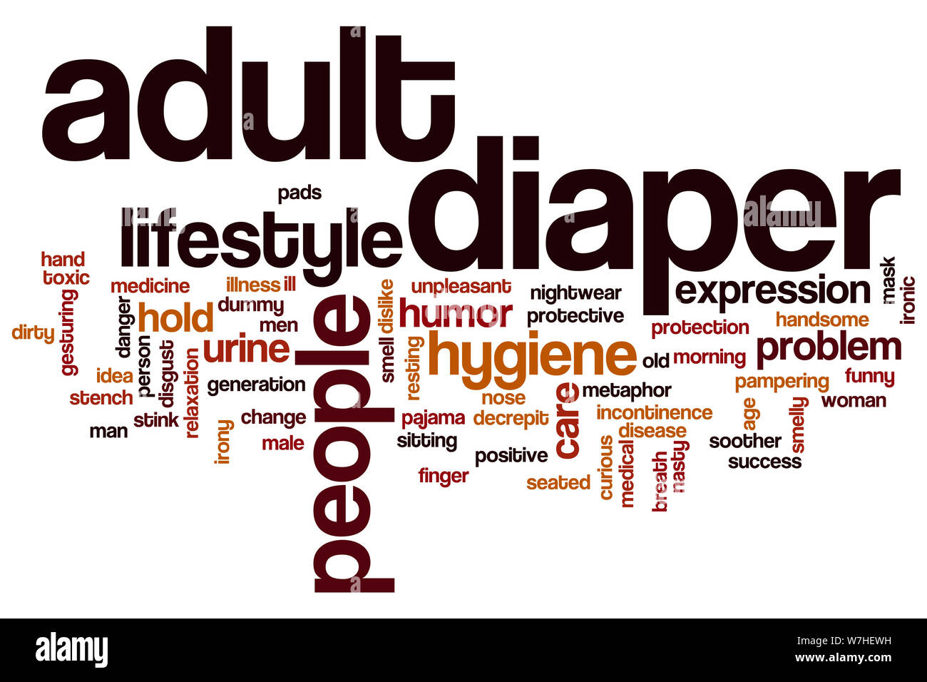 Adult diaper word cloud concept Stock Photo - Alamy
