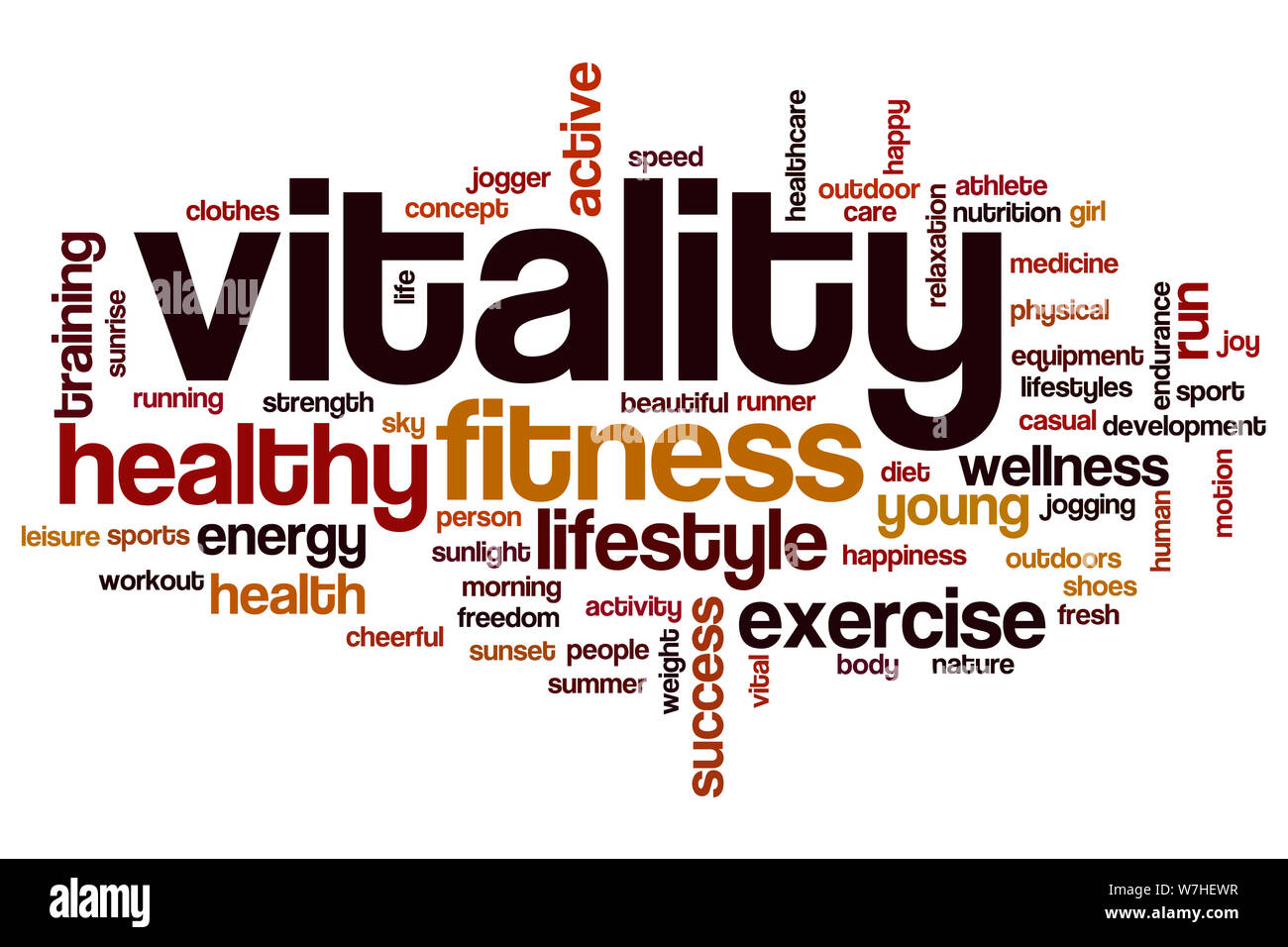 Vitality word cloud concept Stock Photo - Alamy