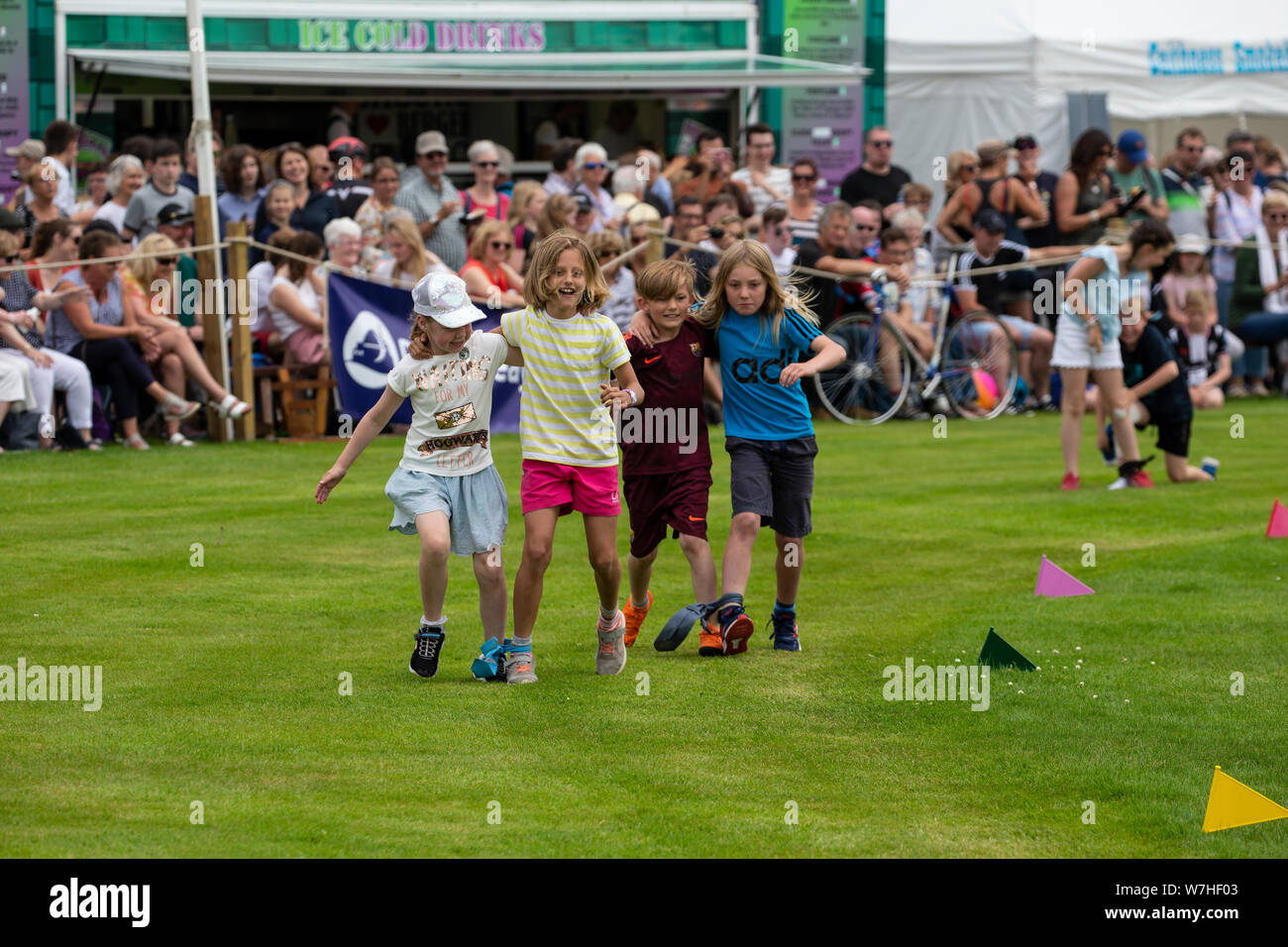 Children competing in the three-legged race at the annual Halkirk ...