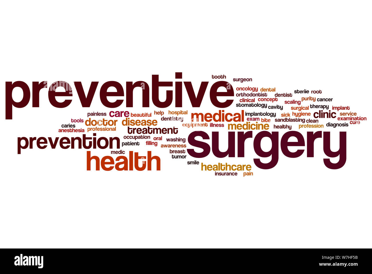 Preventive surgery word cloud concept Stock Photo - Alamy