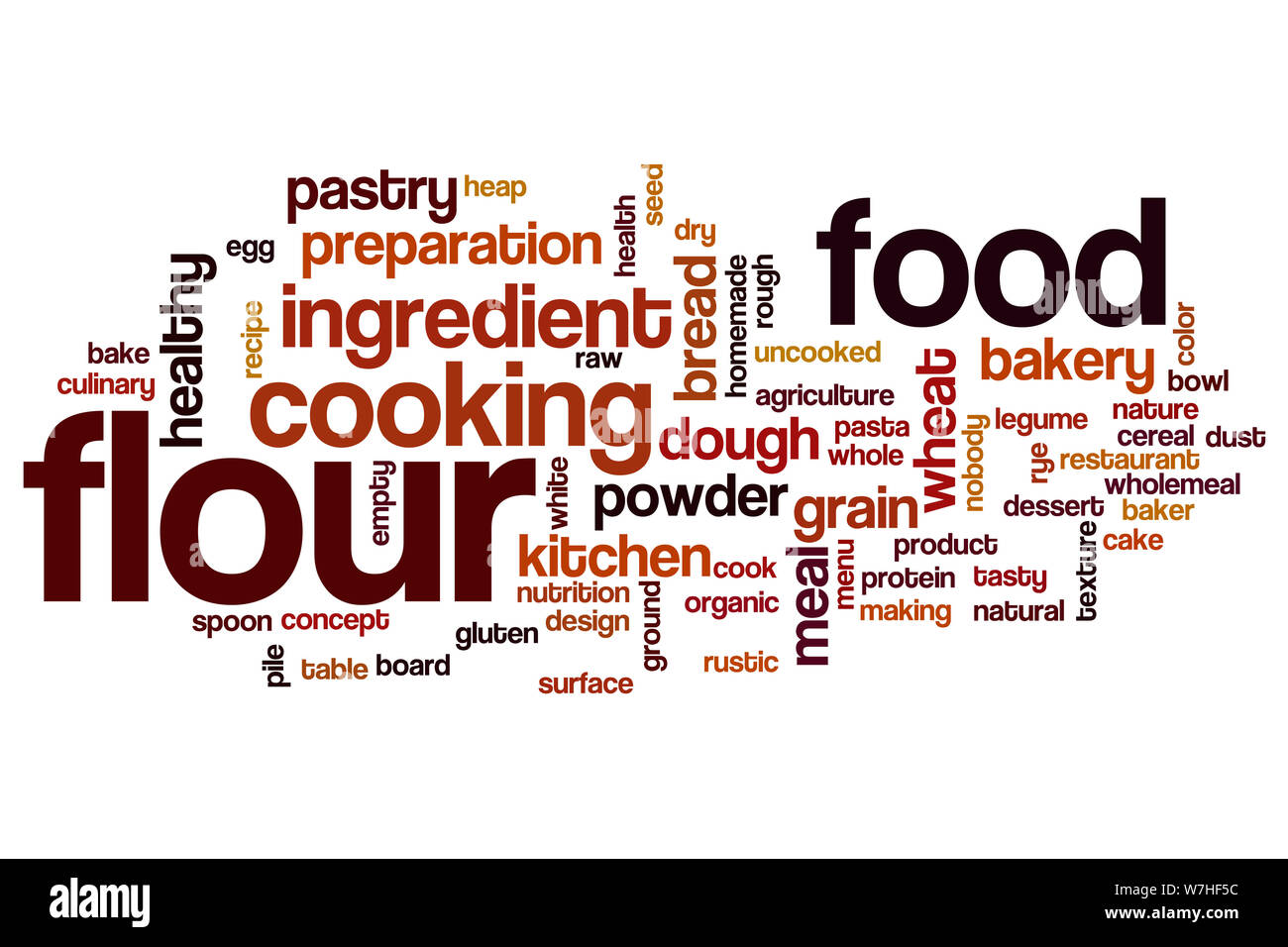 Flour word cloud concept Stock Photo - Alamy